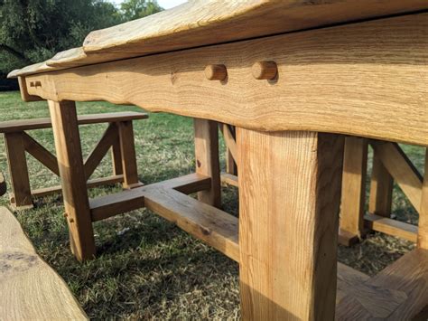 Timber Frame Picnic Table At Russell Fancher Blog