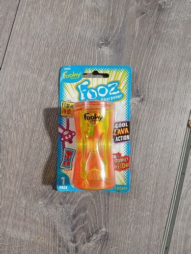 Vintage Foohy Pencil Sharpener Lava Lamp Yellow Orange By Sandford