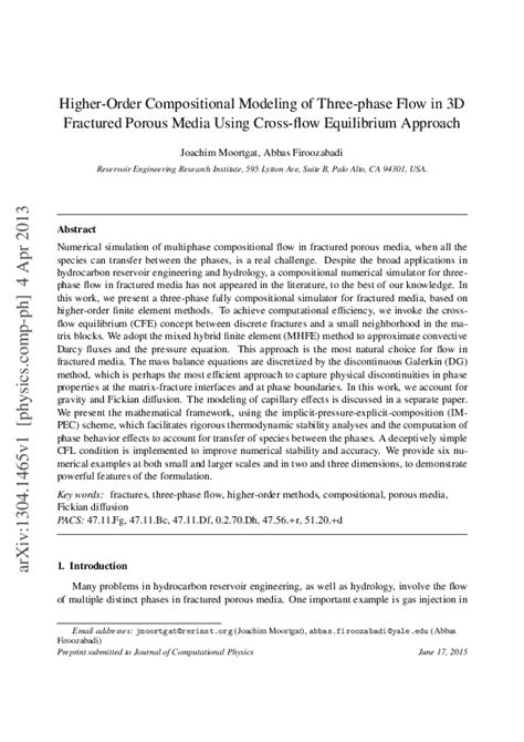 pdf higher order compositional modeling of three phase flow in 3d