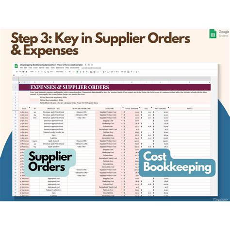 Dropshipping Small Business Expense Tracker Business Planner