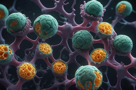 Premium Photo Closeup Of Cells Fixation Under A Microscope On Dark