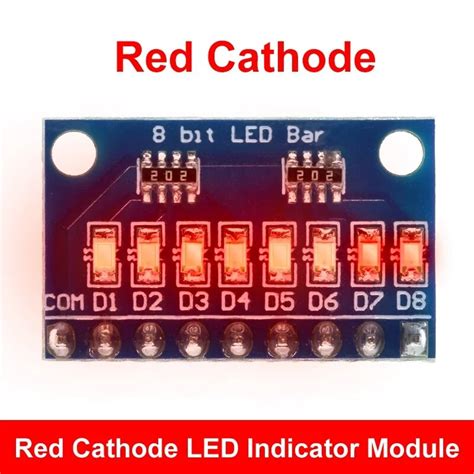 33v 5v 8 Bit Blue Red Common Anode Cathode Led Indicator Module