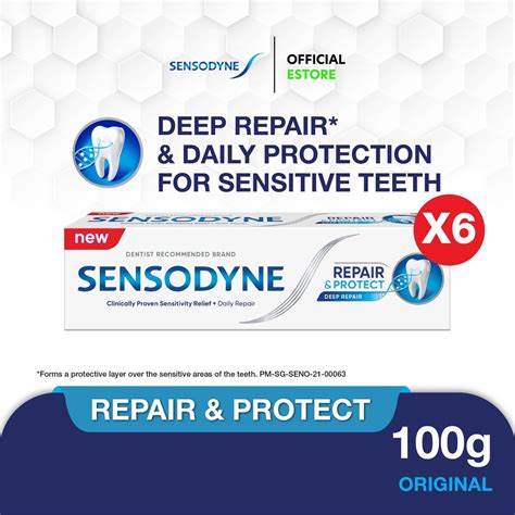 6 Packs Sensodyne Toothpaste Repair And Protect Deep Repair