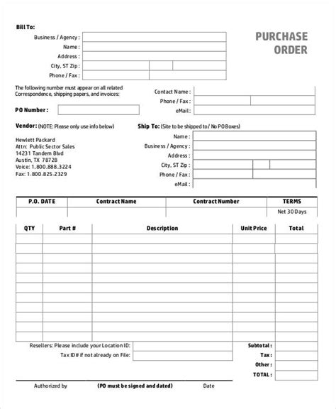 54 Purchase Order Examples Pdf Doc Free And Premium Templates
