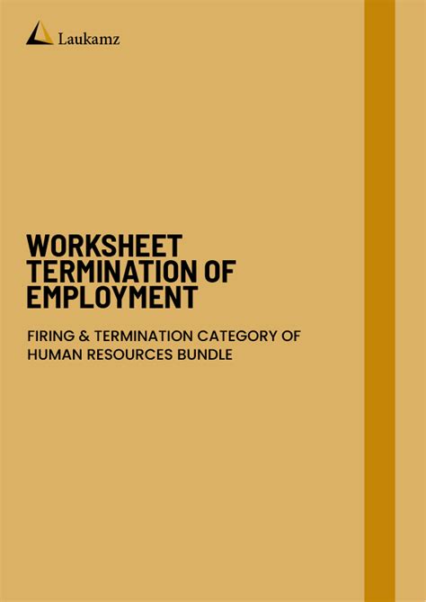 Worksheet Termination Of Employment Laukamz