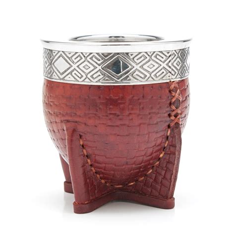 The Brown Croco Gourd Set I Mate Gourd Set Leather Mate Cup Argentinian Mate Imperial