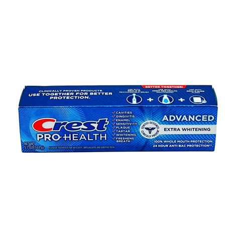 Crest Pro Health Advanced Extra Whitening Fluoride Toothpaste For Anticavity Antigingivitis