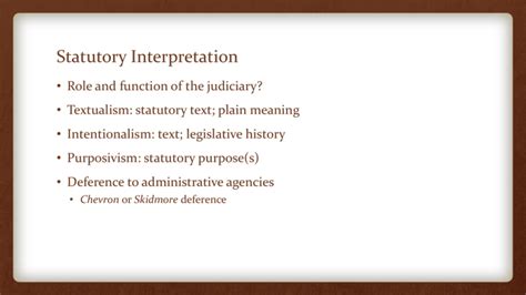 Statutory Interpretation