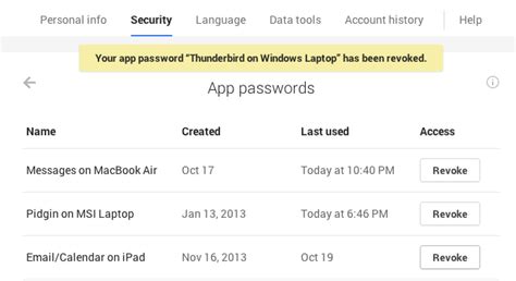 Warning Your Application Specific Passwords” Arent Application Specific