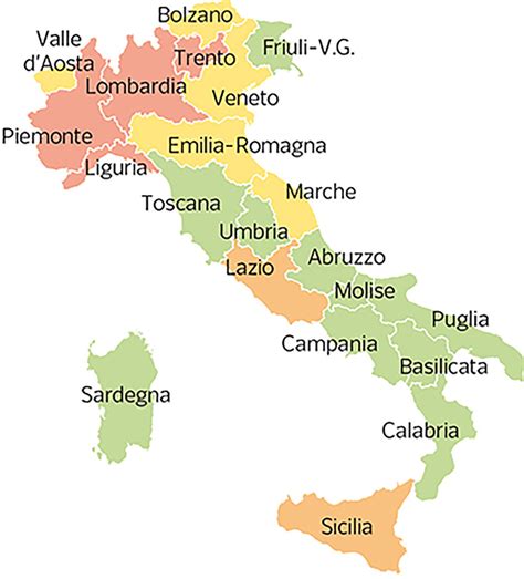Italy Map Regions