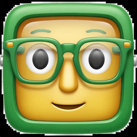 Green Square Spects Only Spects Emoji Ai Emoji Generator