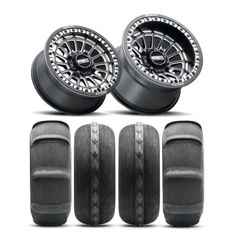Metal Fx Delta 2 15x7 15x10 4x136 4x137 Satin Black Contrast Cut