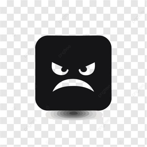 흰색 배경 벡터에 화가 사각형 아이콘 흰색 배경에 화난 상징의 단순한 검은색 아이콘 그림자 없음 작은 프레임 중앙 Png 일러스트 및 벡터 에 대한 무료 다운로드