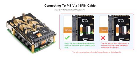 Waveshare PCIe To CH M HAT Adapter Type B Compatible With Raspberry Pi Support