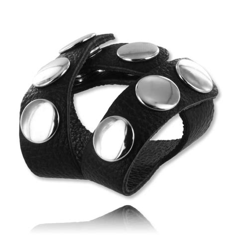Combos Cockring Ballstretcher Cockring Acier Ballstretcher Cuir Leni