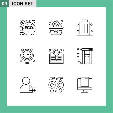 Set Of 9 Commercial Outlines Pack For Gas Research Office Explore Internet Of Things Editable