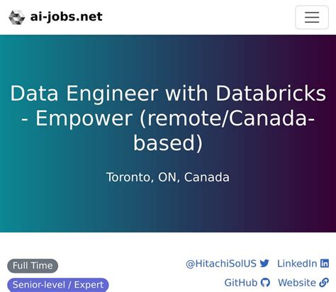 Hiring Data Engineer With Databricks Empower Remotecanada Based In Toronto On Canada