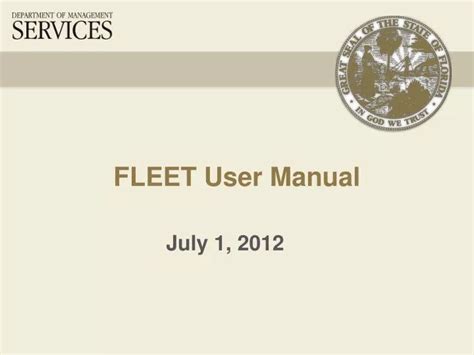 Ppt Fleet User Manual Powerpoint Presentation Free Download Id1697180