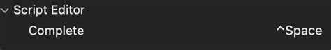 Editor Applescript Code Completion Shortcut Stack Overflow