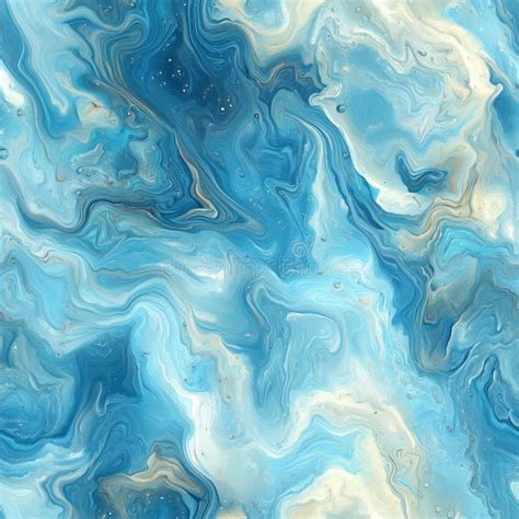 Fluid Abstract Blue Marble Pattern With Swirls And Waves Stock Image Image Of Flowing
