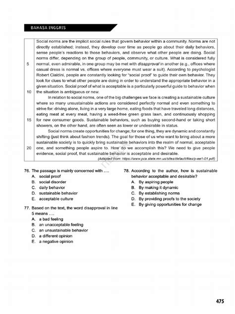 Literasi Bahasa Inggris Utbk Snbt 2024 Part 1 Pdf