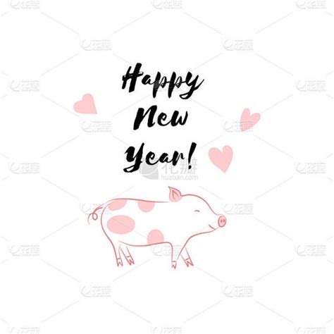 卡通猪孤立在白色背景