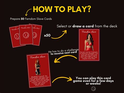 Femdom Cards 50 Sexy And Naughty Tasks And Ideas For Domination Printable Kinky Sex Game For