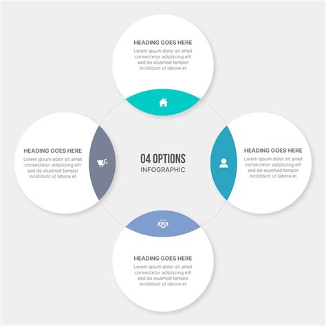 Premium Vector Circular Cycle Infographic Template Design With 4 Steps