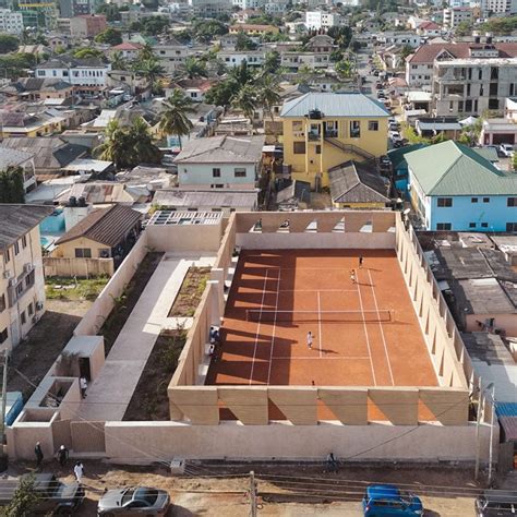 Seven Interlocking Buildings With Parts That Overlap Or Fit Together