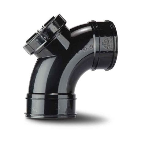 Polypipe Swa87b 110mm Double Socket Access Bend In Black Robert Dyas