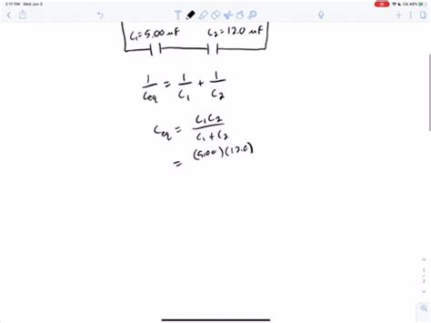SOLVED Two capacitors C μF and C μF are connected in parallel and the resulting