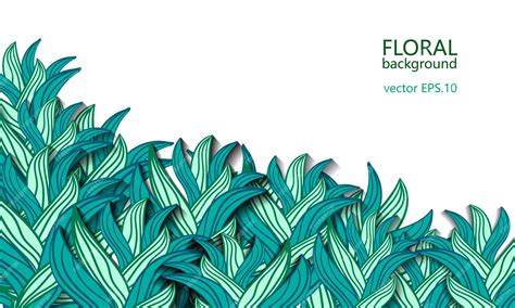 Premium Vector Tropical Green Leaves Vector Background