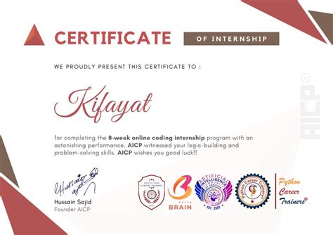Kifayat Ullah On Linkedin Codinginternship Skilldevelopment Aicp