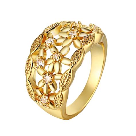 Buy Beautiful Engagement Ring Female 18k Gold Plated