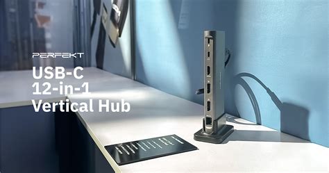 Introducing The PERFEKT Port USB C Vertical Hub The Ultimate Connectivity Solution For Desk
