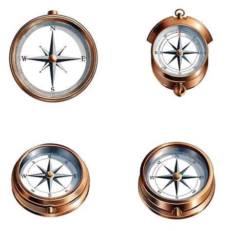 Premium Vector Compass Vector Set White Background Isolated A High