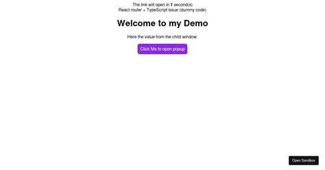 React Window Opener Examples Codesandbox