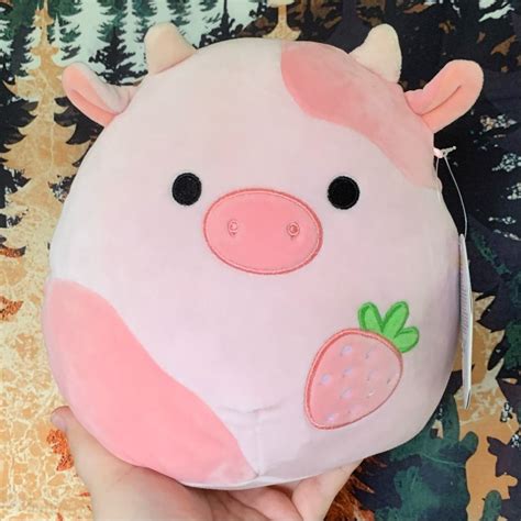 Squishmallows Toys 8 Og Reshma The Strawberry Cow Hot Topic Exclusive Squishmallow Bnwt