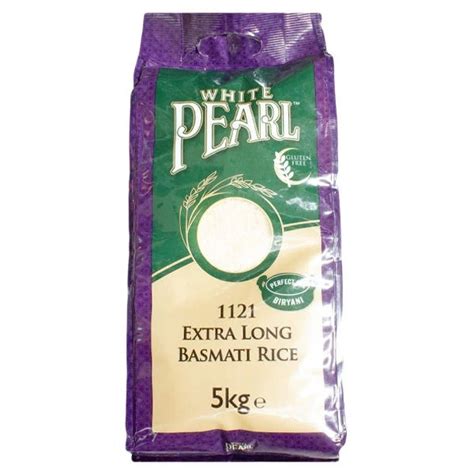White Pearl Basmati Rice 1121 Superior Length 5kg Sira Cash And Carry