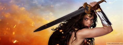 Wonder Woman Battles In Dark Amber Fury Facebook Cover Photo
