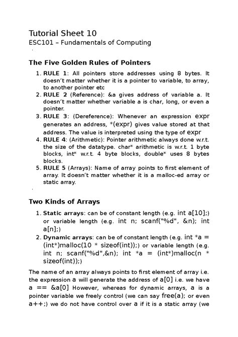 Week10 Tutorial Sheet Shared By Professor Tutorial Sheet 10 Esc101