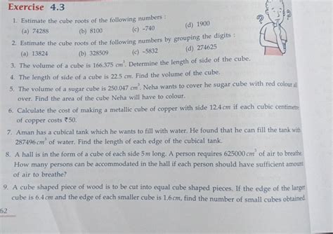 Exercise 4 3 Estimate The Cube Roots Of The Following Numbers A 74
