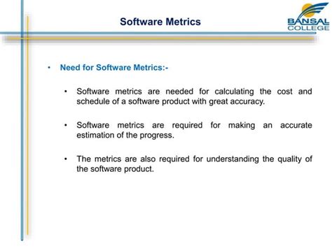 Lecture 8 Software Metrics Unit 3 Pptx