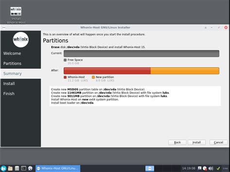Whonix Host Operating System Live ISO Whonix Host Installer