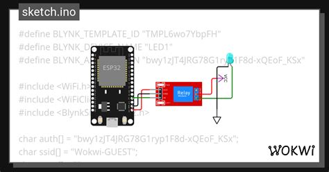 Relay Led1 Wokwi Esp32 Stm32 Arduino Simulator