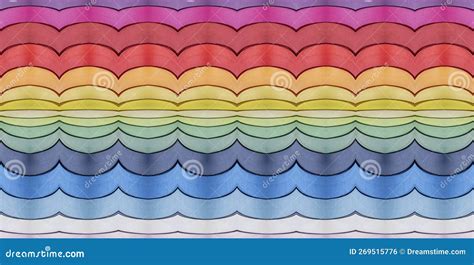Abstract Multicolour Wave Shape Stock Illustration Illustration Of
