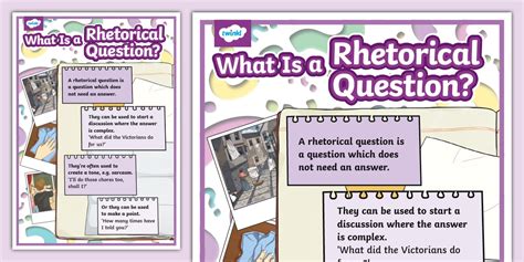 What Is A Rhetorical Question Display Poster Teacher Made