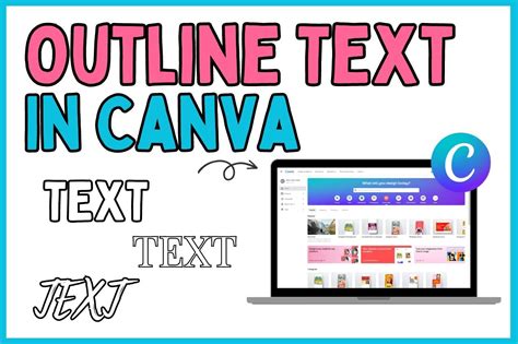 how to outline text in canva in one click