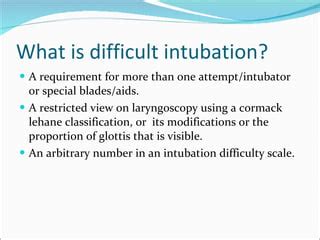 Predicting Difficult Intubation PPT