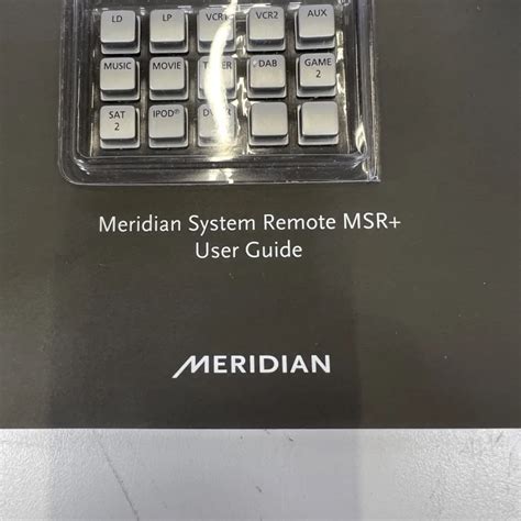 Meridian System Remote Msr Msr Plus Advanced Remote Control Max